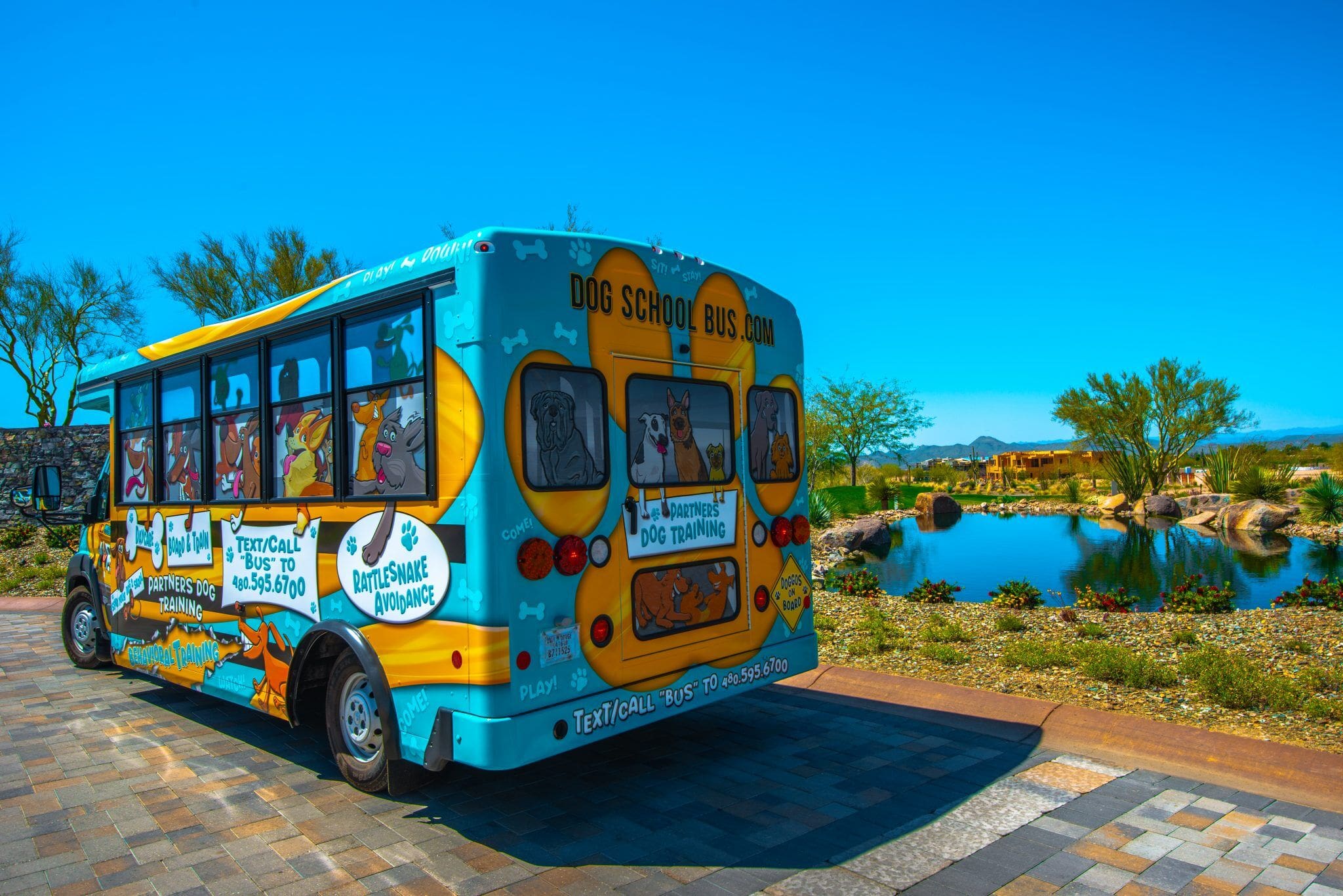 Dog School Bus | Boarding Transport | Partners Dog Training School ...